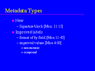 Metadata Types