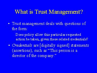 What is Trust Management?
