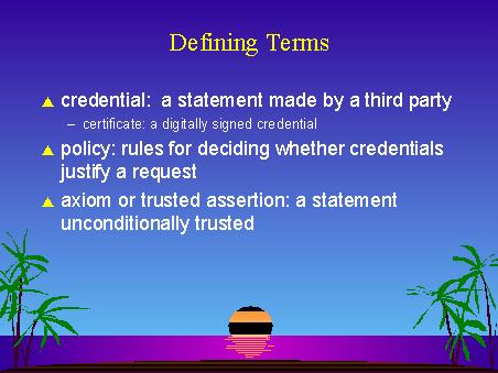 Defining Terms