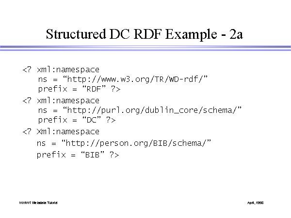 Structured DC RDF Example - 2a