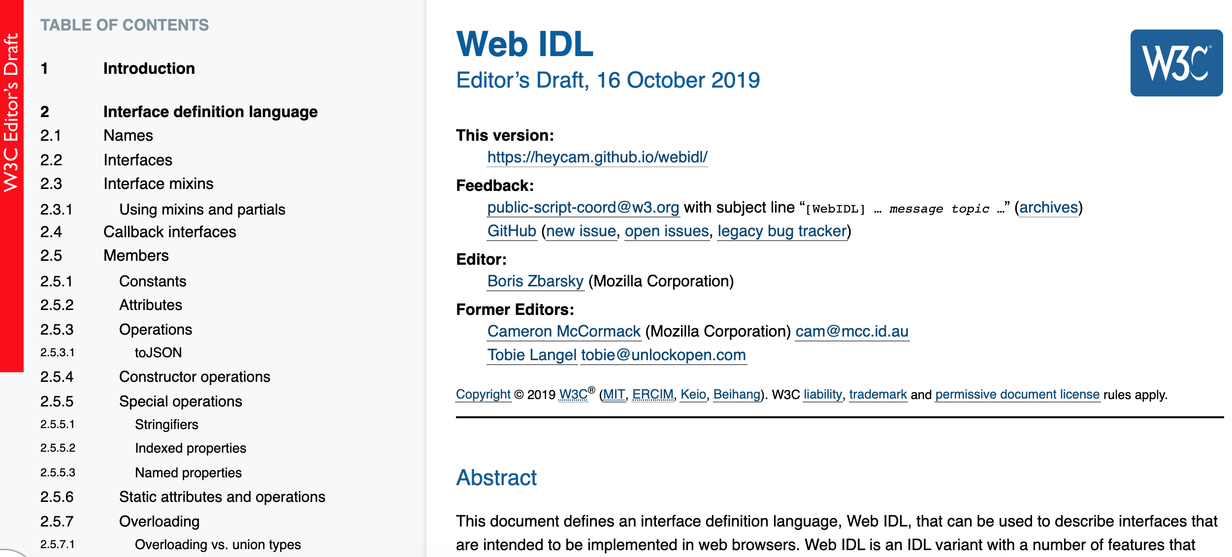 谈谈 Web IDL