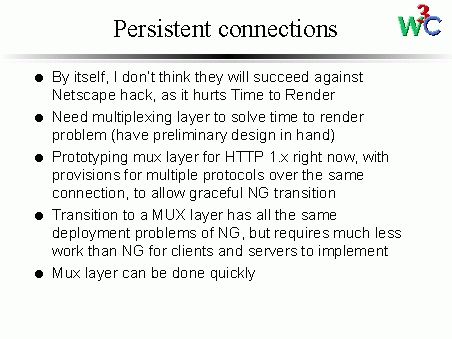 Persistent connections