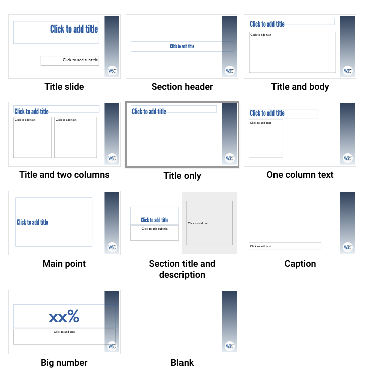 W3C Slide show Tools
