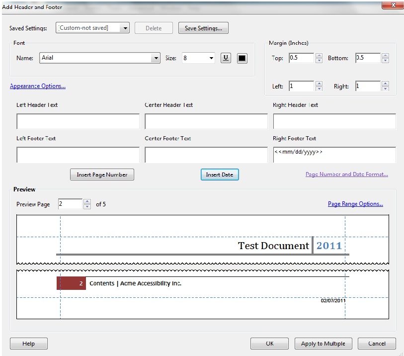 PDF14 Providing Running Headers And Footers In PDF Documents 