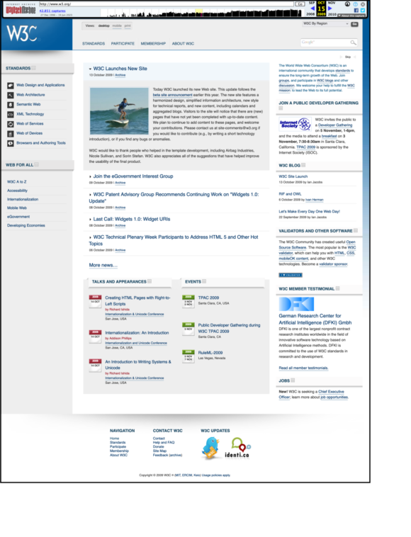 W3C website design | Help | W3C